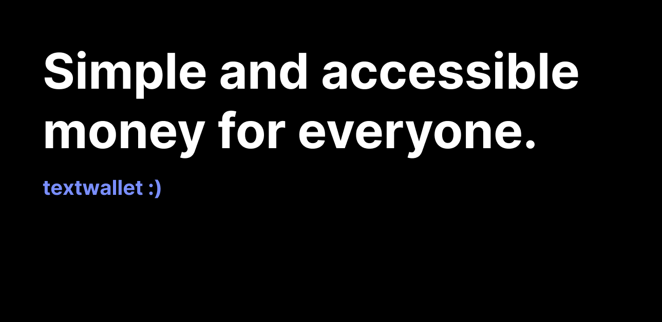 Text Wallet - Your wallet is now in your text messages